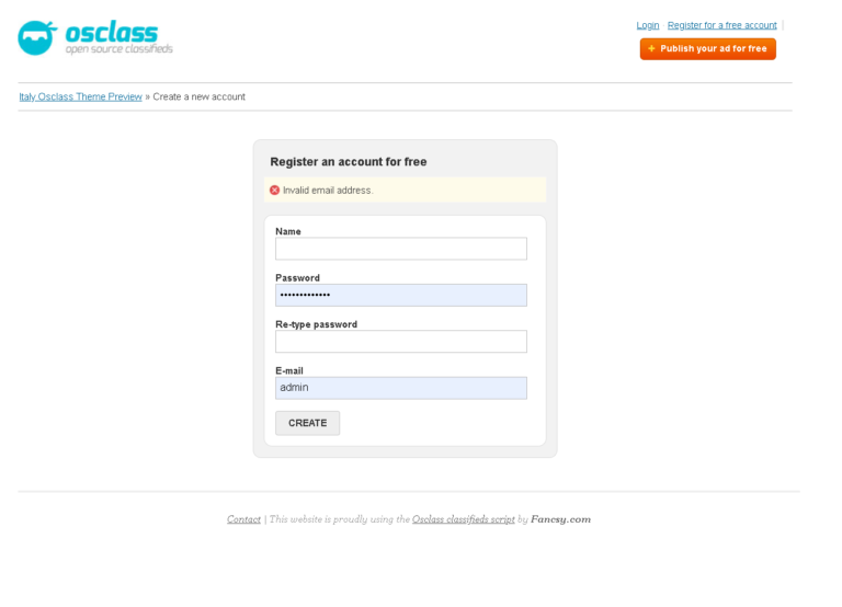 Italy Osclass theme Download - Fancsy.Com