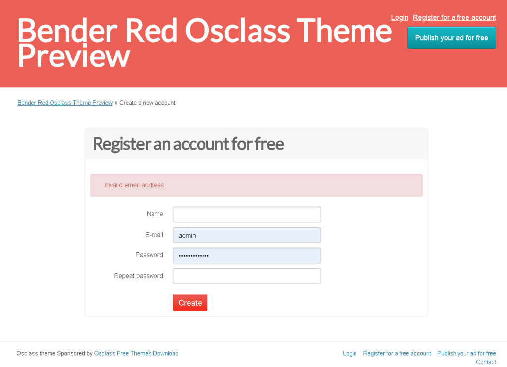 Bender Red Osclass theme Download - Fancsy.Com